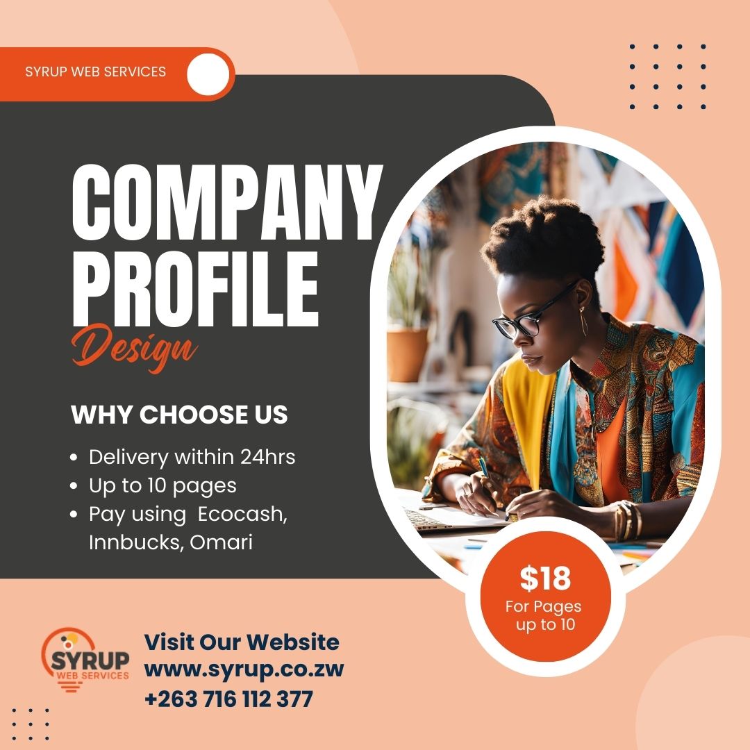 Company Profile Design in Zimbabwe | Professional & Affordable | Syrup